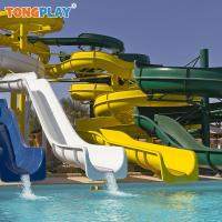 China Creative Aquatic Play Equipment Pool Spiral Slide Customized Color for sale