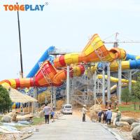 China Creative Aquatic Play Equipment Pool Spiral Slide Customized Color for sale