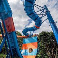 China Water Playground Exciting Pool Slide Curve Water Slide Outdoor Park Games Water Floating Entertainment for sale