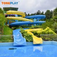 China Skin Raft Python Water Slide Commercial Water Park Equipment Fiberglass Long Tubes Slide Water Play Attractions for sale
