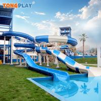 China Skin Raft Python Water Slide Commercial Water Park Equipment Fiberglass Long Tubes Slide Water Play Attractions for sale