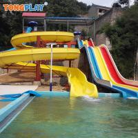 China Skin Raft Python Water Slide Commercial Water Park Equipment Fiberglass Long Tubes Slide Water Play Attractions for sale