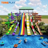 China Aqua Playground Double Slide Freefall High-Speed Water Slide of Water Park Water Play Equipment for sale
