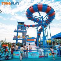 China Fiberglass Water Slide Theme Amusement Park Play Equipment Big Pool Slide Design for Adults and Children for sale