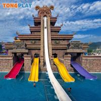 China Commercial Water Park Equipment Fiberglass Swimming Pool High-Speed Competition Slide Water House for sale