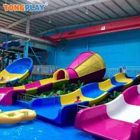 China Customized Fiberglass Water Slide Colorful Combined in Water Park Pool Water Slide for Exciting for sale