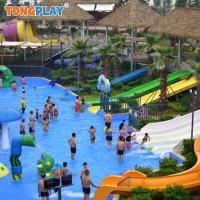 China Customized Floating Water Park Equipment Children Water Slide for Swimming Pool Fiberglass Slide for sale