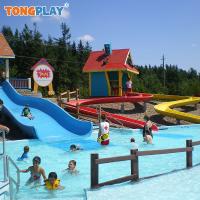 China Customized Floating Water Park Equipment Children Water Slide for Swimming Pool Fiberglass Slide for sale