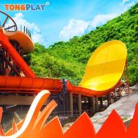 China Amusement Play Aqua Theme Park Water Playground Fiberglass Swimming Pool Slide Curved Water Slide for sale