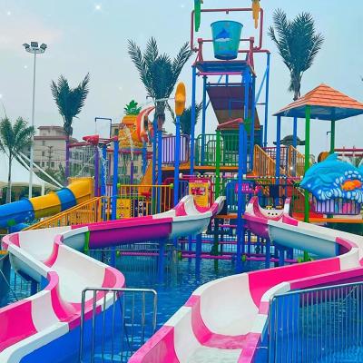 China Competitive Price Water Park Outdoor Children and Adults Water Park Slide Combination Slide for sale