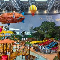 China Water Park Equipment Theme Water Splash Kids Raft Riders Water Spray Fiberglass Slide for Sale for sale
