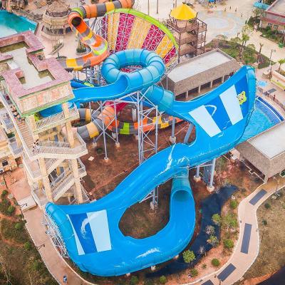 China Two-in-one Curved Straight Slide U-shaped Skateboard Water Amusement Equipment Outdoor Water Park Water Playground for sale