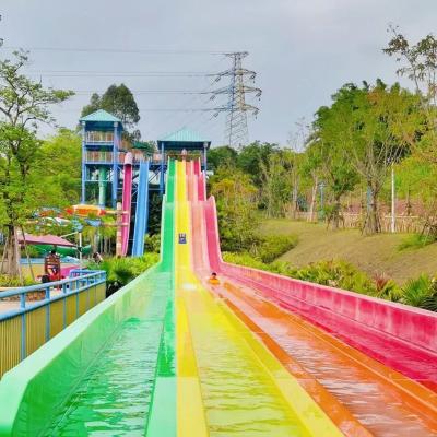 China Water Park Equipment Theme Water Splash Kids Raft Riders Water Spray Fiberglass Slide for Sale for sale
