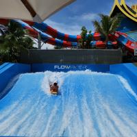 China Water Park Equipment Theme Water Splash Kids Raft Riders Water Spray Fiberglass Slide for Sale for sale