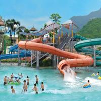 China Fiberglass Water Slide Combination Aqua Park Equipment Amusement Park Equipment Water Slide for Swimming Pool for sale