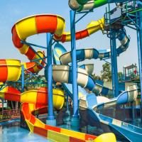 China Fiberglass Water Slide Combination Aqua Park Equipment Amusement Park Equipment Water Slide for Swimming Pool for sale