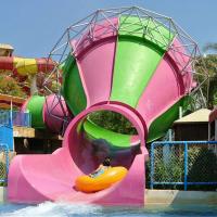 China Childrens Trumpet Water Slide Fibreglass Swimming Pool Slide For 5 - 8 Passenger for sale