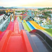 China Childrens Trumpet Water Slide Fibreglass Swimming Pool Slide For 5 - 8 Passenger for sale