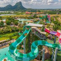 China Fiberglass Beach Water Slide Colorful Water Playground Equipment for sale