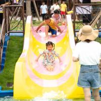 China Fiberglass Beach Water Slide Colorful Water Playground Equipment for sale