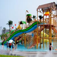 China Splash Slide Amusement Park Equipment Commercial Large Rainbow Slide Combined Fiberglass Water Slide for sale