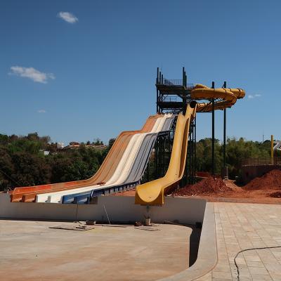 China Kids Water Park Outdoor Play Equipment Aqua Fiberglass Slide for Kids for sale