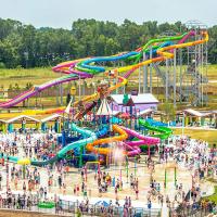 China Hot Sell Outdoor Playground Big Park Fiberglass Water Play Equipment for Kids Slides for sale