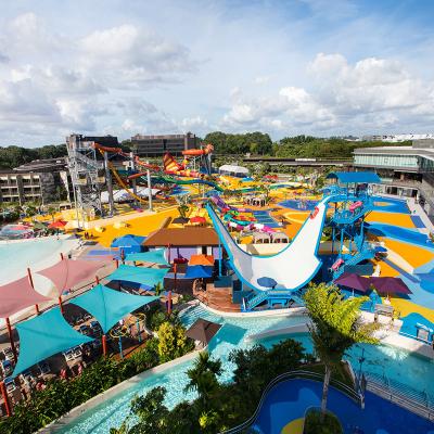 China Commercial Water Playground Amusement Park Comprehensive Inflatable Water Play Games Theme Land Park for sale