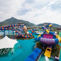 China Glassfiber Water Park Equipment with Water Slide for Swimming Pool Slide Glass Fiber Children's Water Park for sale
