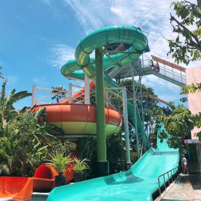 China Commercial Cmwaterparks Water Park Equipment Water Slide Fiberglass Swimming Pool Slide for Adults for sale