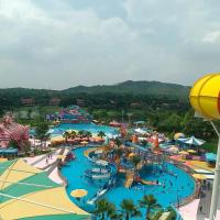 China Educational Water Play Equipment Outdoor Pool Slide Commercial Large Water Slide Combination Colorful rainbow Racing Slide Group for sale