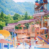 China Fiberglass Rainbow Water Slide Muti Player Commercial Pool Slides for sale