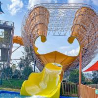 China Skin Raft Python Water Slide Commercial Water Park Equipment Fiberglass Long Tubes Slide Water Play Attractions for sale