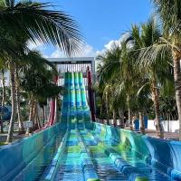 China OEM ODM Aqua Water Slide Playground Fiberglass Water Slide Rainbow for sale