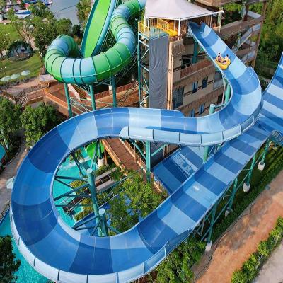 China China Custom Manufacture Large Outdoor Commercial Water Play Equipment Kids Playground Park Boomerang Water Slide for sale