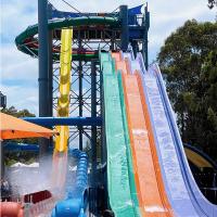 China Outdoor Entertainment Swirly Water Slide Aqua Spiral Slide For Pool for sale