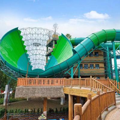 China Fabulous Fun Storm Rider Slide Fiberglass Water Park Funnel Typhoon Water Slide for sale