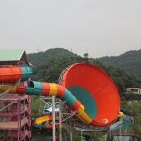China Commercial Aqua Amusement Water Park Swimming Pool Toy Rides Fiberglass Rainbow Fiberglass Water Slide Set for Sale for sale