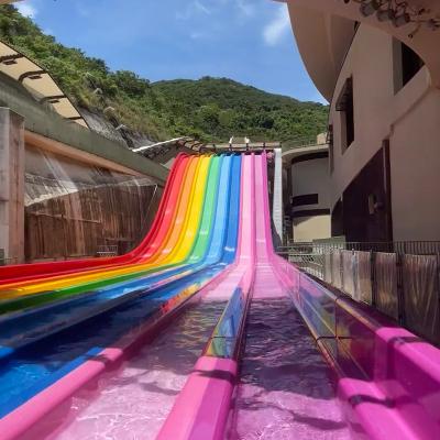 China Wholesale Price Supply Sports Equipment rainbow Water Slides Fiberglass Large Water Slide for Sale for sale