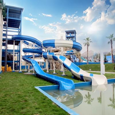 China Family Aquatic Playground Spiral Water Slide Playing Ground Water House for sale