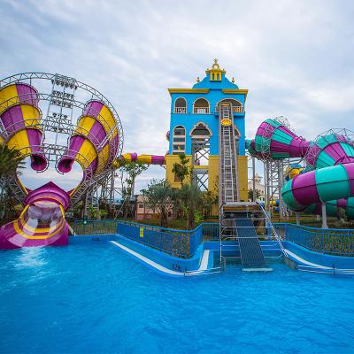 China Fiberglass Water Slides Import From China Amusement Park Games Fiberglass Family Water Raft Slides for sale