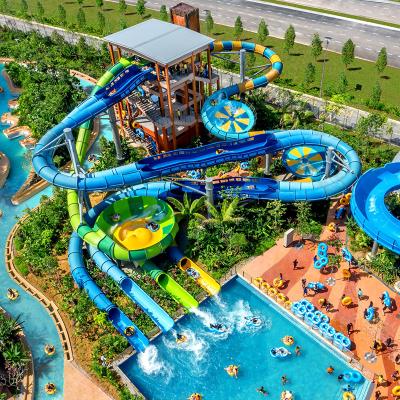 China Outdoor Kids Water Park Playground Swimming Pool Fiberglass Slides for Children for sale