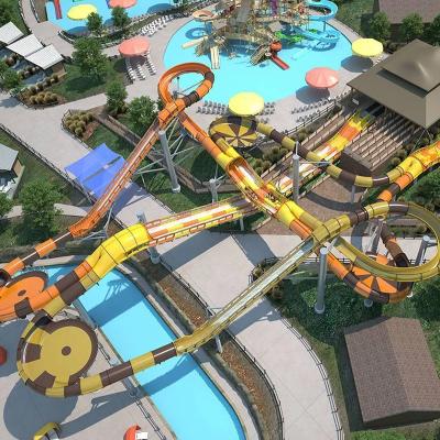 China Water Park Water Fiberglass Slide Aqua Fiberglass Play Equipment for sale