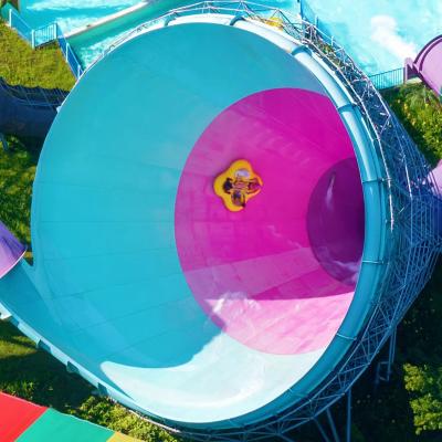 China Fabulous Fun Storm Rider Slide Fiberglass Water Park Funnel Typhoon Water Slide for sale