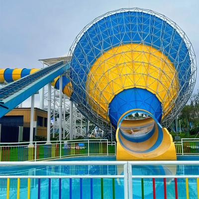 China New Design Outdoor Holiday Resorts Waterpark Equipment Outdoor Attraction Waterpark Play EquipmentTyphoon Water Slide for sale
