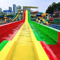 China Fiberglass Galvanized steel Rainbow Racing Slides for Youth and Adults for sale