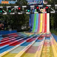 China Platform Height 6-18m Rainbow Water Slide The Perfect Outdoor Activity for Adventure-Seekers for sale