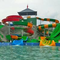 China OEM ODM Fiberglass Pool Slide Spiral Swimming Pool Slide Commercial for sale