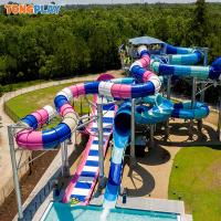 China Fiberglass Water Slide with 0.65-1.8 Meters Slide Width and 6-18m Platform Height for Water Parks for sale
