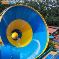 China Fiberglass Water Slide with 5m Height and 0.85m Diameter for 400m² Area Outdoor Water Playground for sale